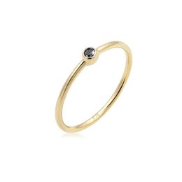 Elli DIAMONDS Damen Elli DIAMONDS Verlobungsring &raquo;Solit&auml;r Schwarzer Diamant (0.03 ct) 375er Gelbgold&laquo; gold