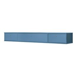 TV-Board &raquo;Mistral Fernsehschrank, Medienm&ouml;bel, H&auml;ngend,&laquo; zwei Schubladen und Klappt&uuml;r, Lowboard, B: 176 cm blau MDF, Massivholz, Spanplatte