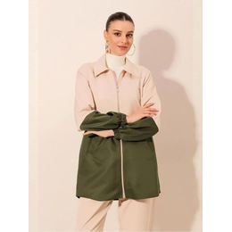 Bigdart Jacke Damen Gr&ouml;&szlig;e M beige / oliv
