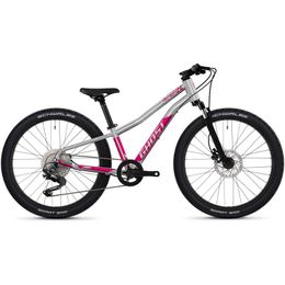 GHOST Mountainbike &raquo;Lanao 24 Full Party&laquo; 22 Gang Shimano Deore RD-M5100 Schaltwerk Kettenschaltung f&uuml;r Damen und Herren, Kettenschaltung silber Mountainbike