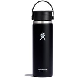 Hydro Flask Thermobecher &raquo;20 Oz Wide Flex SIP Lid&laquo; Hochwertiger 18/8 Edelstahl schwarz Edelstahl
