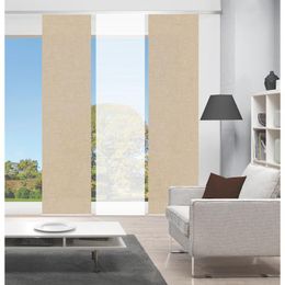 Vision S Schiebegardine &raquo;PIVE 3er SET&laquo; Paneelwagen 3 Stk. tlg. Schiebevorhang Digidruck 3er Set PIVE beige Polyester