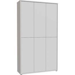 FORTE Schuhschrank &raquo;Alice Springs&laquo; B/H/T 109,2/191,9/34,9 cm, Stauraumschrank, Mehrzweckschrank, (B/H 109cm x 192cm), mit 16 B&ouml;den grau Spanplatte