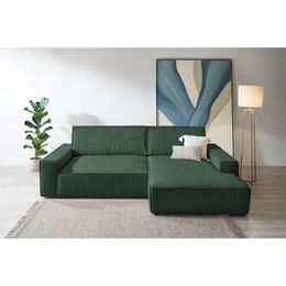 Home Affaire Ecksofa &raquo;NEU: SHERWOOD XXL 284, Big-Sofa L-Form, tiefe Sitzfl&auml;che 95 cm, Cord&laquo; Recamiere rechts/links, als Schlafsofa stellbar, Cord u. 