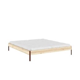 Karup Design Bettgestell &raquo;CORE BED Bodenbett, Holzrahmen, Futonbett, Jugendbett, Holzbett&laquo; Massivholzbett mit Lattenrost, Kiefer massiv, Doppelbett ohne Kopfteil