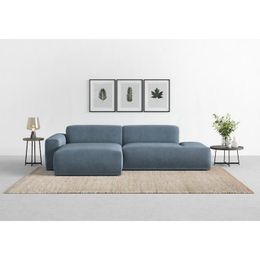 Trendmanufaktur Ecksofa &raquo;Braga, mit hochwertigem Kaltschaum, L-Form, in Cord erh&auml;ltlich&laquo; modernes Sofa, Couch mit hohem Sitzkomfort, 275/72/160 cm (B/