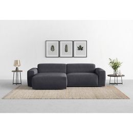 Trendmanufaktur Ecksofa &raquo;Braga, mit hochwertigem Kaltschaum, L-Form, in Cord erh&auml;ltlich&laquo; modernes Sofa, Couch mit hohem Sitzkomfort, 255/72/160 cm (B/