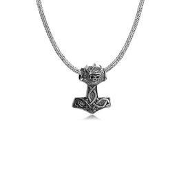 Kuzzoi Herren Kette mit Anh&auml;nger &raquo;Herren Thor ́s Hammer Keltischer Knoten 925 Silber&laquo; silber