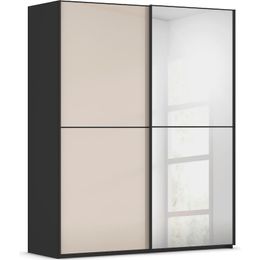 Rauch Schwebet&uuml;renschrank &raquo;Kleiderschrank Schrank Garderobe Schlafzimmerschrank SCALE-DUO&laquo; edle zweigeteilte T&uuml;ren Spiegel/Glas-Mix 3 Zierleisten MADE