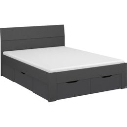 Rauch Bett &raquo;Einzelbett Doppelbett Stauraum FLEXX Breiten 90/140/180 cm&laquo; Einzelbett Doppelbett Stauraum FLEXX Breiten 90/140/180 cm grau