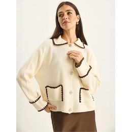 Bianco Lucci Knit Cardigan female Beige size S/L