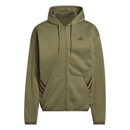adidas Performance Athletic Zip-Up Hoodie 'Crazy Warm' male Green size S