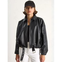 Bianco Lucci Between-Season Jacket female Black size M