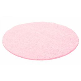 Ayyildiz Teppiche Hochflor-Teppich &raquo;Life Shaggy 1500&laquo; rund 30 mm H&ouml;he auch in rechteckig, Wohnzimmer, Langflor, gro&szlig;e Farbauswahl pink Kunstfaser