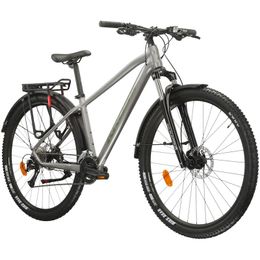 Mountainbike &raquo;KROSS MTB Hardtail Hexagon 4.0 27,5" silber&laquo; 16 Gang Shimano ACERA M3020 Schaltwerk Kettenschaltung silber Mountainbike