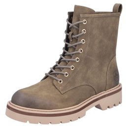 Rieker Damen Schn&uuml;rboots Schn&uuml;rstiefelette, Boots, Blockabsatz, mit Profilsohle 36