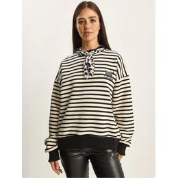 Bianco Lucci Sweatshirt female Black, White size M