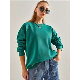 Bianco Lucci Sweatshirt female Green size L