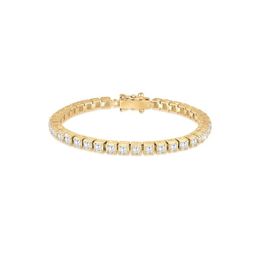 Elli Premium Damen Armband &raquo;Tennisarmband mit Zirkonia Kristalle 925 Silber&laquo; gold