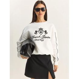 Bianco Lucci Sweatshirt female White size S