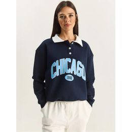 Bianco Lucci Sweatshirt female Blue size S