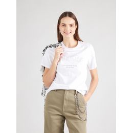 Pieces T-Shirt 'PCTARA' Damen Gr&ouml;&szlig;e XS grau / silber / wei&szlig;