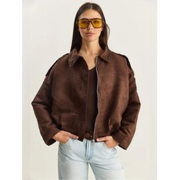 Bianco Lucci Between-Season Jacket female Brown size S