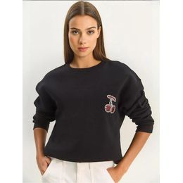 Bianco Lucci Sweatshirt female Black size S