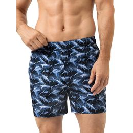 Mey Badeshorts 'Shark Frenzy' Herren Gr&ouml;&szlig;e S navy / hellblau / dunkelblau