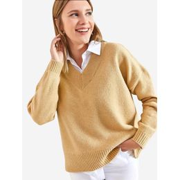 Bianco Lucci Pullover Damen Gr&ouml;&szlig;e S/L camel