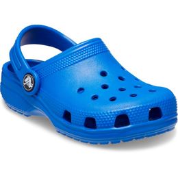 Crocs M&auml;dchen Clog &raquo;Classic Clog K&laquo; Hausschuh, Schlappen, Strandschuh, Sandale mit Fersenriemen blau 22