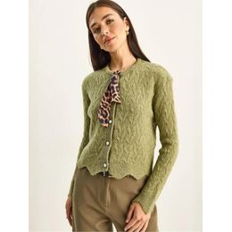 Bianco Lucci Knit Cardigan female Green size S/L