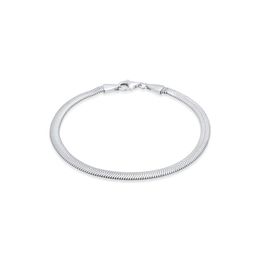 Kuzzoi Herren Armband &raquo;Flach Elegant Schlangenkette Fischgr&auml;te 925 Silber&laquo; silber