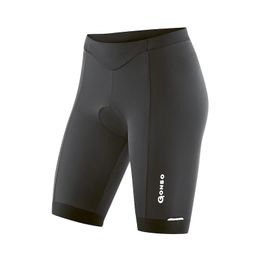 Gonso Damen Fahrradhose &raquo;Fortuna&laquo; kurze Damen Radlerhose mit Sitzpolster, strapazierf&auml;hige Radhose schwarz 38, Normalgr&ouml;&szlig;en
