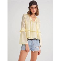 Mixray Blouse female Yellow size L