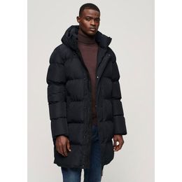 Superdry Herren Steppjacke &raquo;HOODED SPORTS PUFFER MID JKT&laquo; mit Kapuze Kunstfaser, relaxed fit blau M