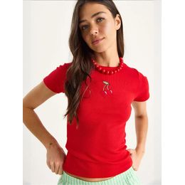 Bianco Lucci Shirt female Red size L