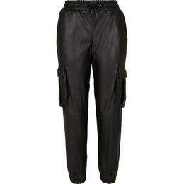 Urban Classics Damen Urban Classics Cargohose &raquo; Damen Ladies Faux Leather Cargo Pants&laquo; M, US-Gr&ouml;&szlig;en