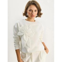 Bianco Lucci Sweatshirt female White size S