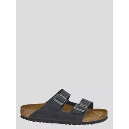 Birkenstock Loafer - Arizona Sandal With Oiled Leather - Gr. 38 (EU) - in Schwarz - f&uuml;r Damen