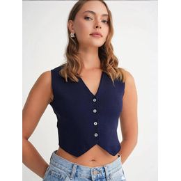 MixRay Strickweste Damen Gr&ouml;&szlig;e S/L marine