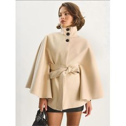 Bianco Lucci Between-Seasons Coat female Beige size S