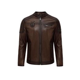 Derimod Between-Season Jacket 'Genuine' male Brown size XXXL