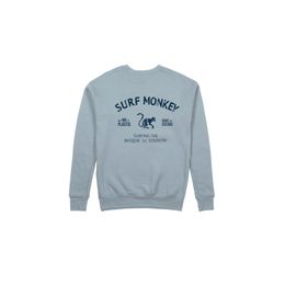 Surf Monkey Sweatshirt 'Rette das Ozean' male Blue size M