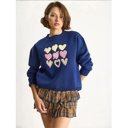 Bianco Lucci Sweatshirt female Blue size M