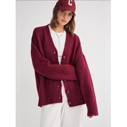 MixRay Strickjacke Damen Gr&ouml;&szlig;e S/L burgunder