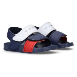 Tommy Hilfiger M&auml;dchen Badesandale Badeschuh, Wassersandale, Sommerschuh mit Klettverschl&uuml;ssen bunt 27