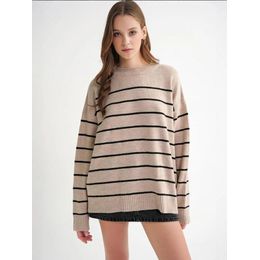 Mixray Oversized Sweater female Beige size S/L