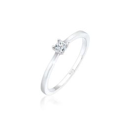 Elli DIAMONDS Damen Elli DIAMONDS Verlobungsring &raquo;Diamant 0.1 ct. Solit&auml;r Verlobung 925 Silber&laquo; silber