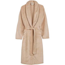 Good Morning Bademantel &raquo;Good Morning Bathrobe uni&laquo; Packung, 1x Bademantel, 1 Stk. Schalkragen, G&uuml;rtel, Taschen, Damen & Herren, Velours, Glanz beige 